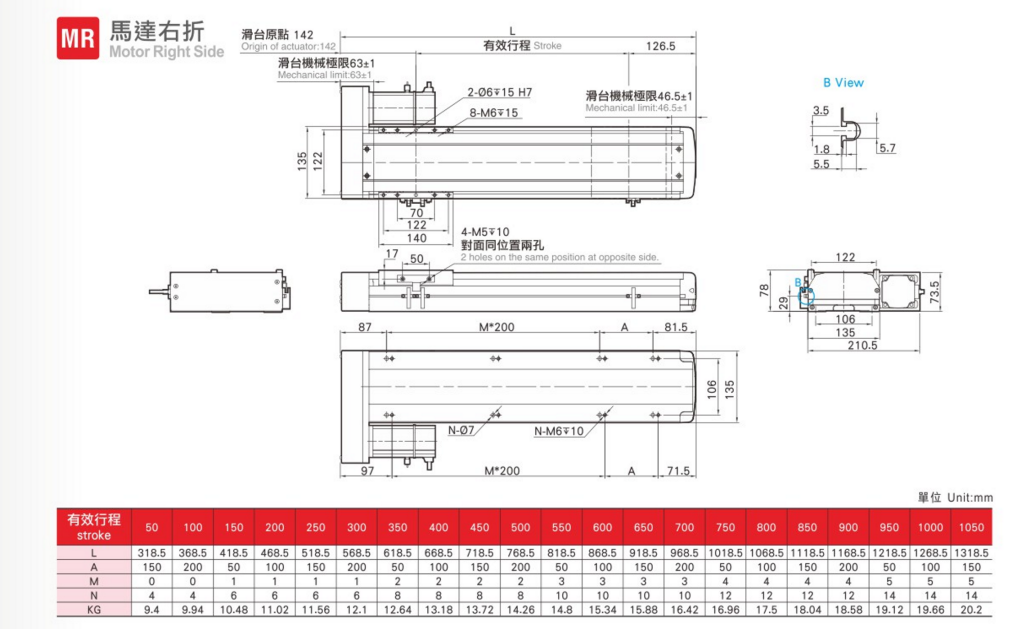 AS135-4P单轴 大至Dazzle半封闭模组滑台 - 中炫大至Dazzle 直线模组滑台 直线电机 伺服电缸 地轨源头厂家非标定制